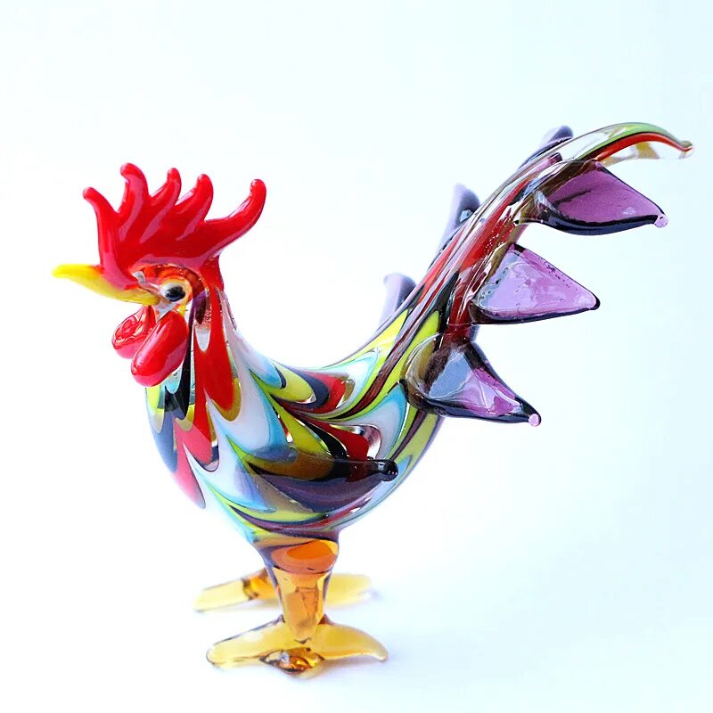 Статуэтка петух из муранского стекла JSSMTLP слива