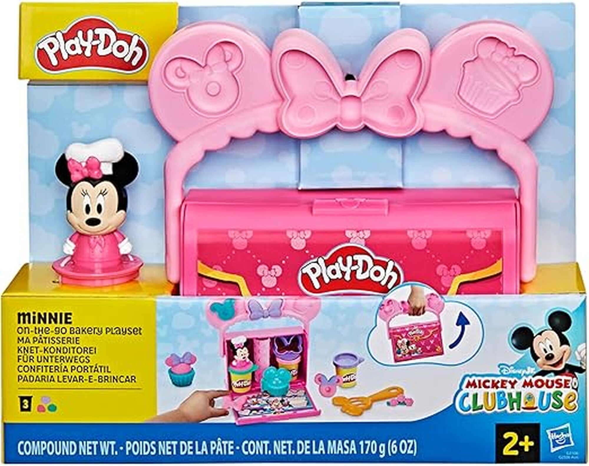 Игровой набор для лепки Play-Doh Disney Junior - "Переносной магазин сладостей с Минни Маус", 9 предметов - G3108