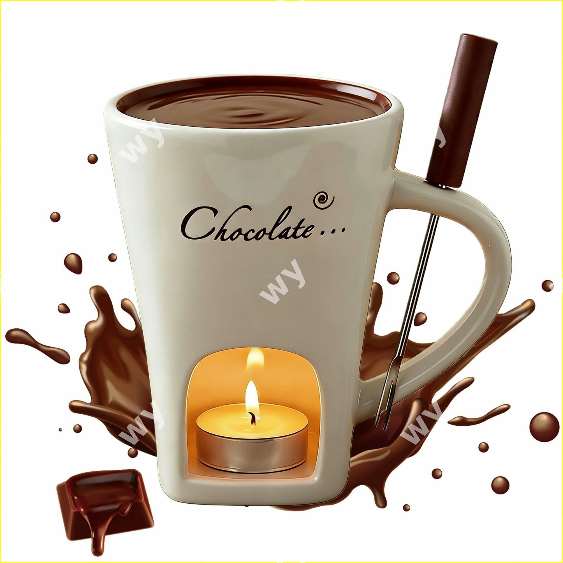 Эксклюзивная кружка с подогревом от свечи для горячего шоколада