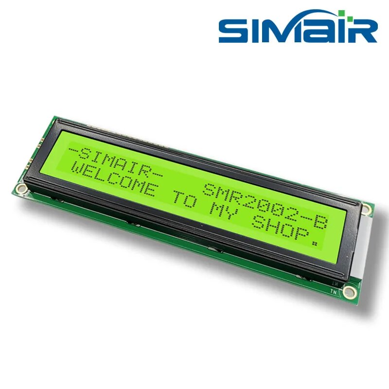 Simair SMR2002-B LCD модуль, 5V, Yellow green