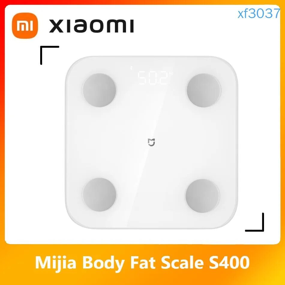 Xiaomi Mijia Smart Body Fat Scale S400 - умные весы для дома, белые, до 150 кг, точность 100 г