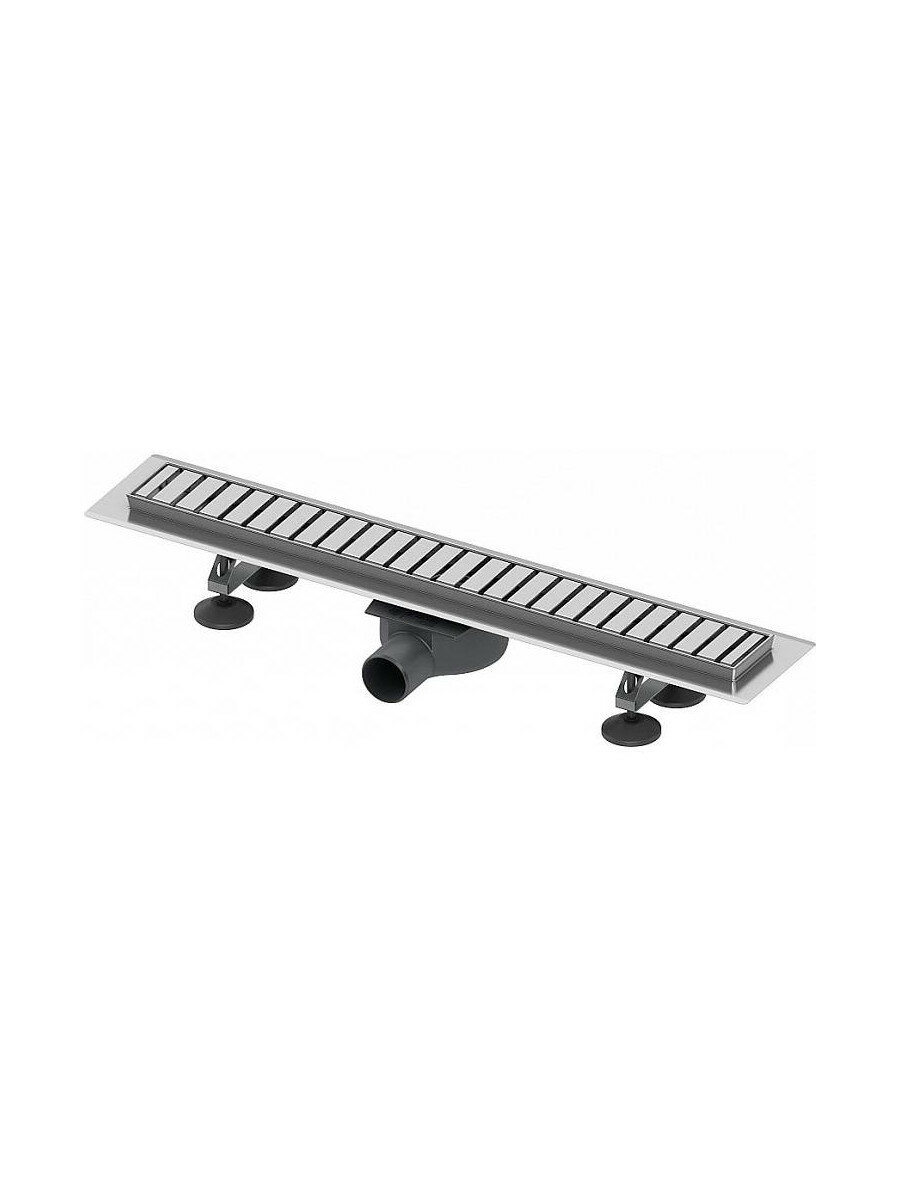 Комплект для монтажа дренажного канала TECElinus, 800 мм, с решеткой straight KL8002