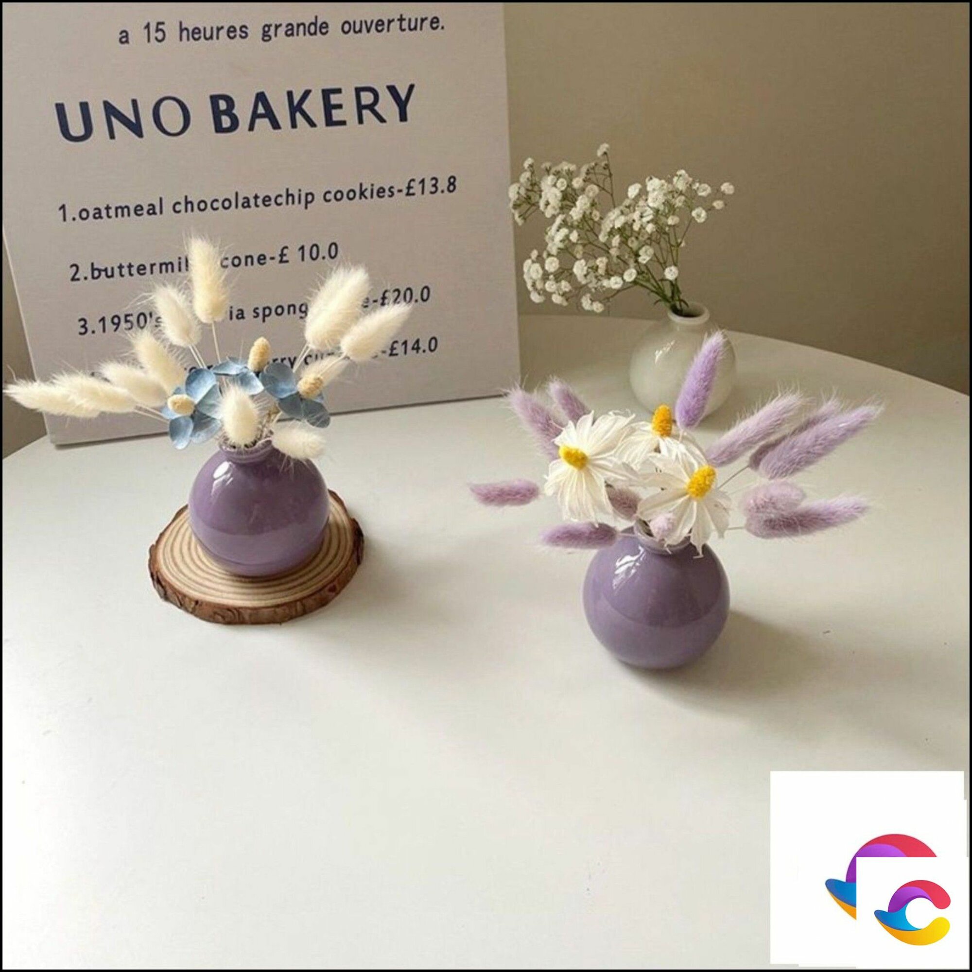 Ваза маленькая для сухоцветов и цветов маленькая , керамика, для декора интерьера