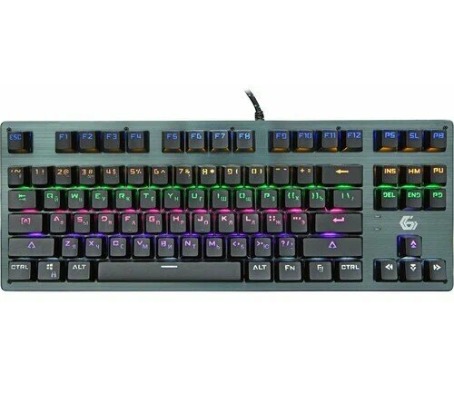 Клавиатура механическая Gembird KB-G540L {USB, черн, переключатели Outemu Blue, 87 клавиши, подсветк
