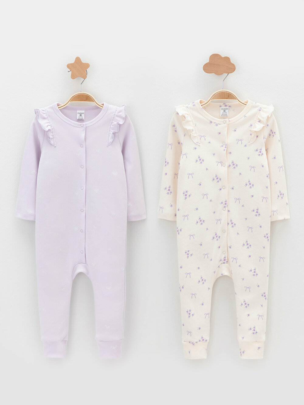 Комбинезон хлопковый слип для малыша, набор 2 шт