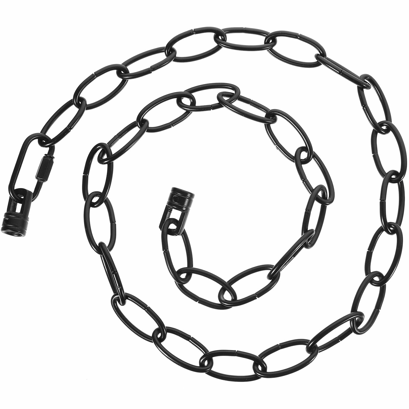 Металлическая цепь для подвешивания светильников черного цвета с замком для домашнего использования, 1 м
