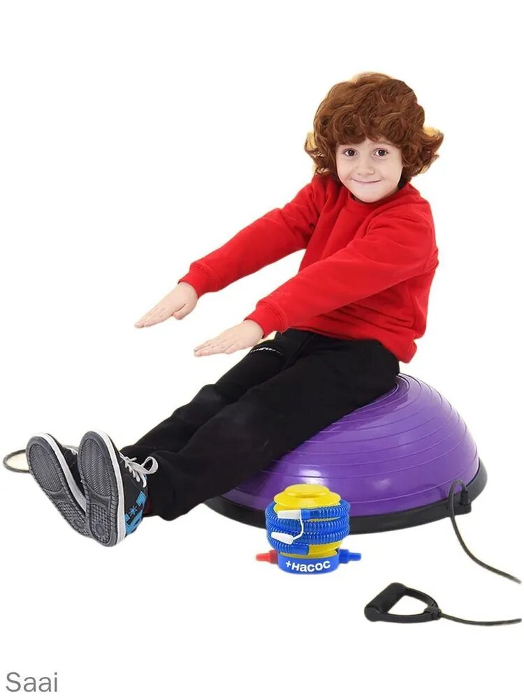 Полусфера босу балансировочная платформа BOSU для фитнеса 46 см, Фиолетовый,