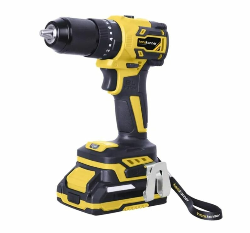 Аккумуляторная дрель-шуруповерт Hanskonner HCD2065PRO 2Ач+4Ач