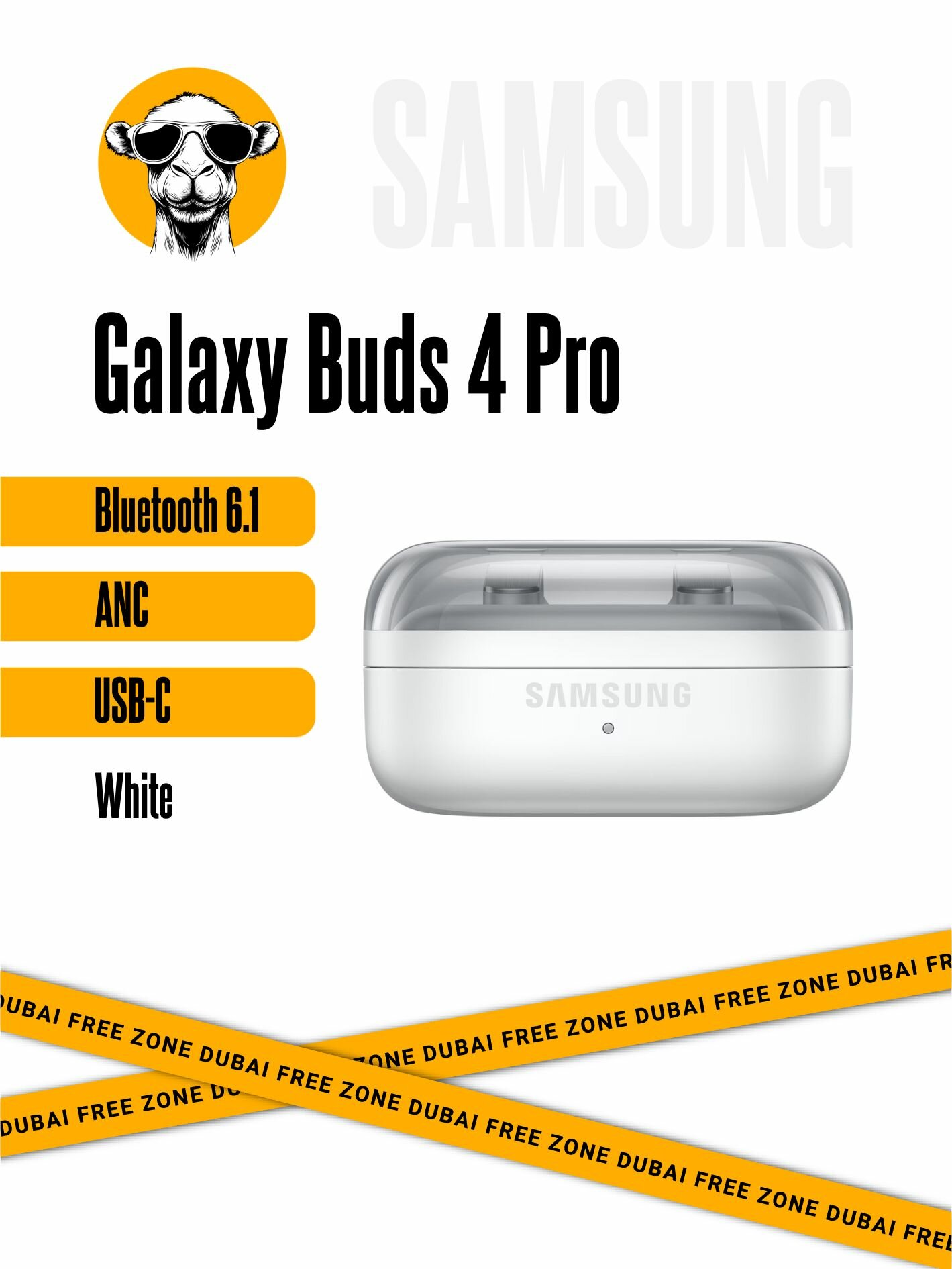 Беспроводные наушники Samsung Galaxy Buds 4 Pro White