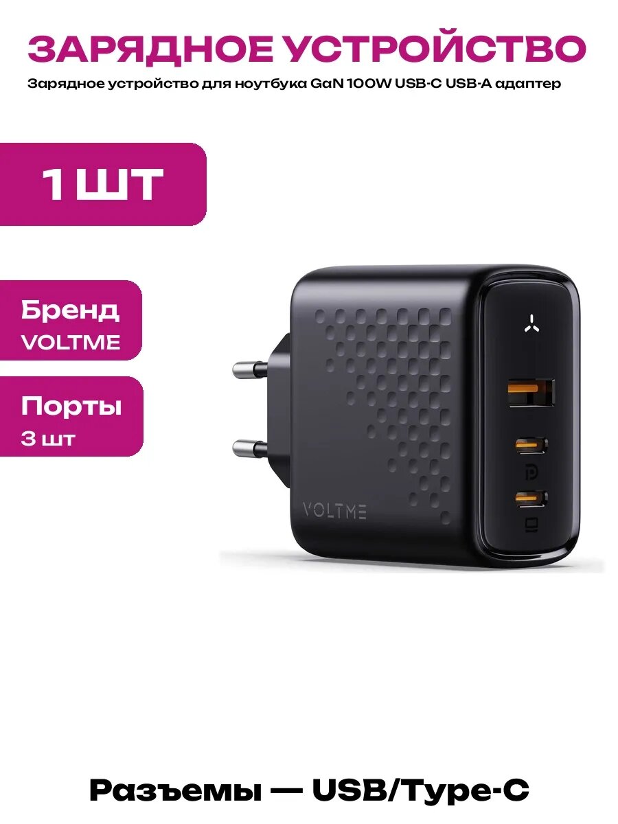 Сетевой адаптер GaN 100W PD3.0 QC4.0+ зарядное устройство