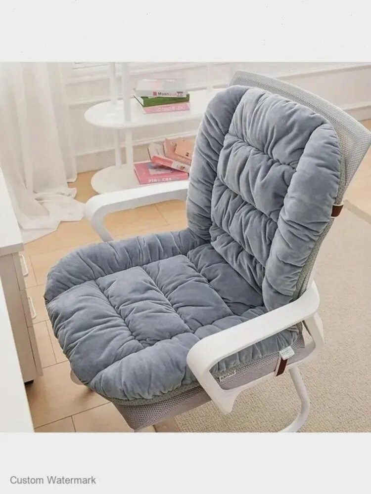 Подушка для кресла Glam Style темно-зеленая с поддержкой поясницы, микрошенилл, 45х50 см