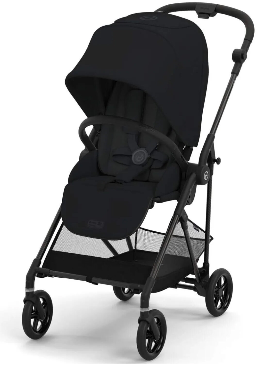 Коляска прогулочная Cybex Melio Carbon Magic Black с дождевиком