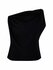 Топ ROHE Asymmetric sculptural top, размер 38, black/black