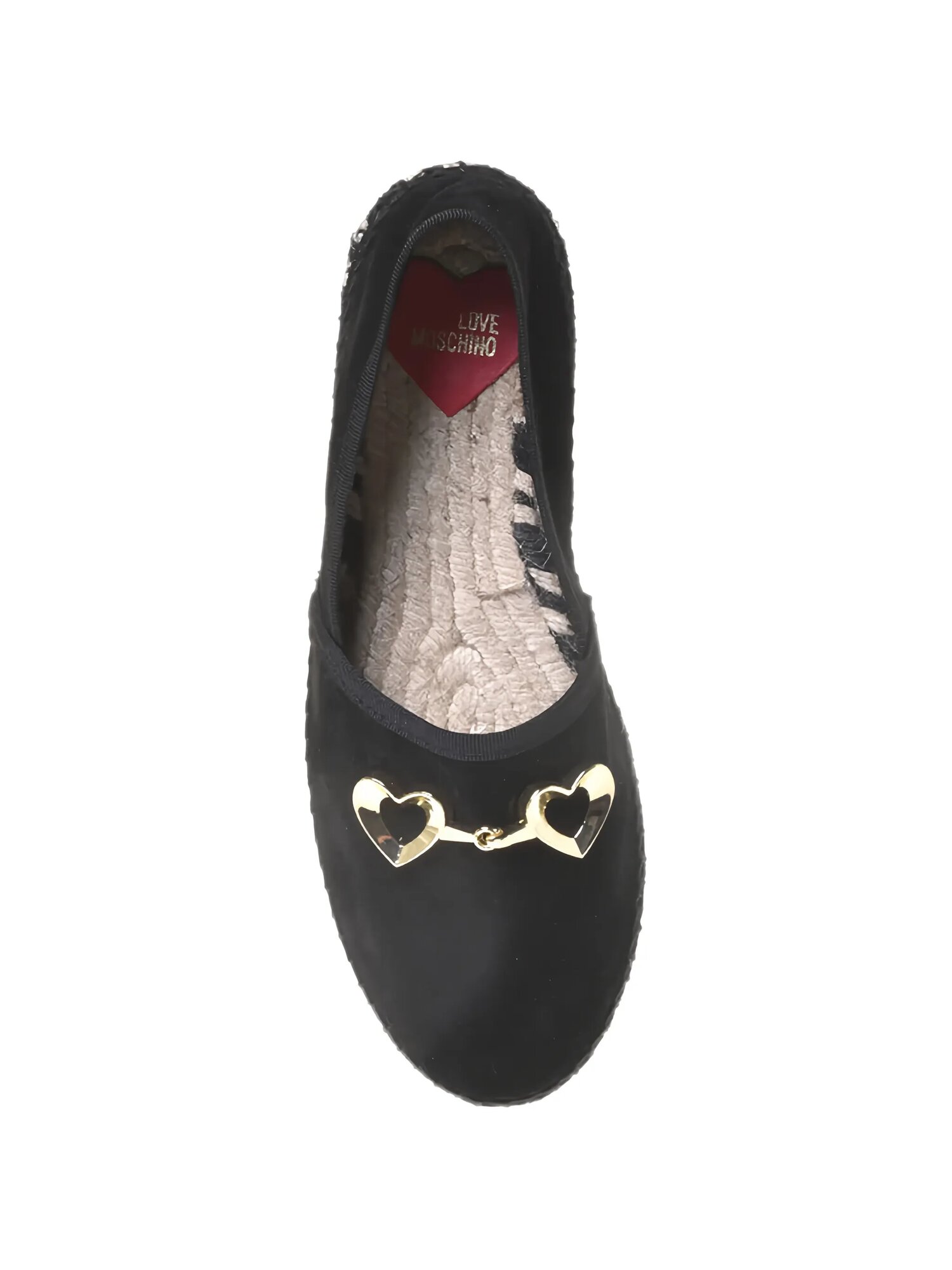 Эспадрильи LOVE MOSCHINO Heart charm espadrilles, размер 35, black/black — фото 1