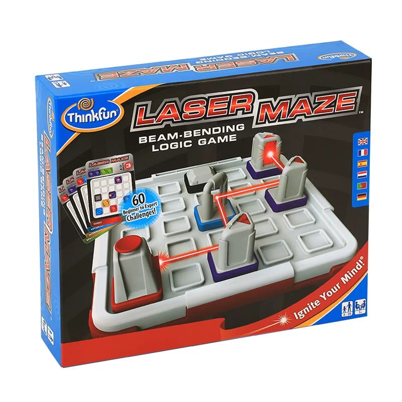ThinkFun Laser Maze Расширенный уровень STEM головоломка настольная игра для детей 8+ с сложными вызовами световых путей