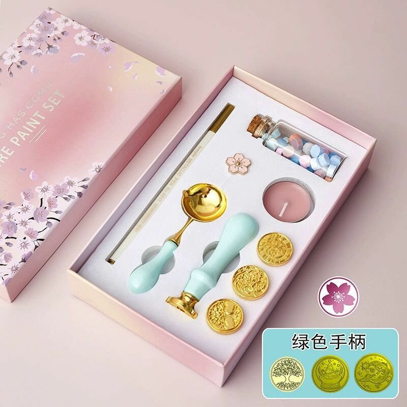 Набор для печатей из воска в подарочной коробке с восковыми бусинами «Звездное небо», головкой для печати, инструментами для начинающих, плавильной емкостью, ковриком и восковыми бусинами для запечатывания конвертов.