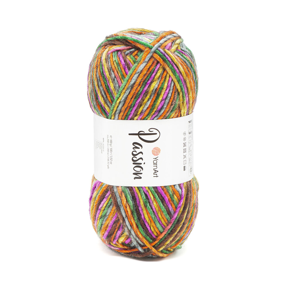 Пряжа для вязания YarnArt Passion 1254 попугай 100 гр/200 м 20% шерсть, 80% акрил