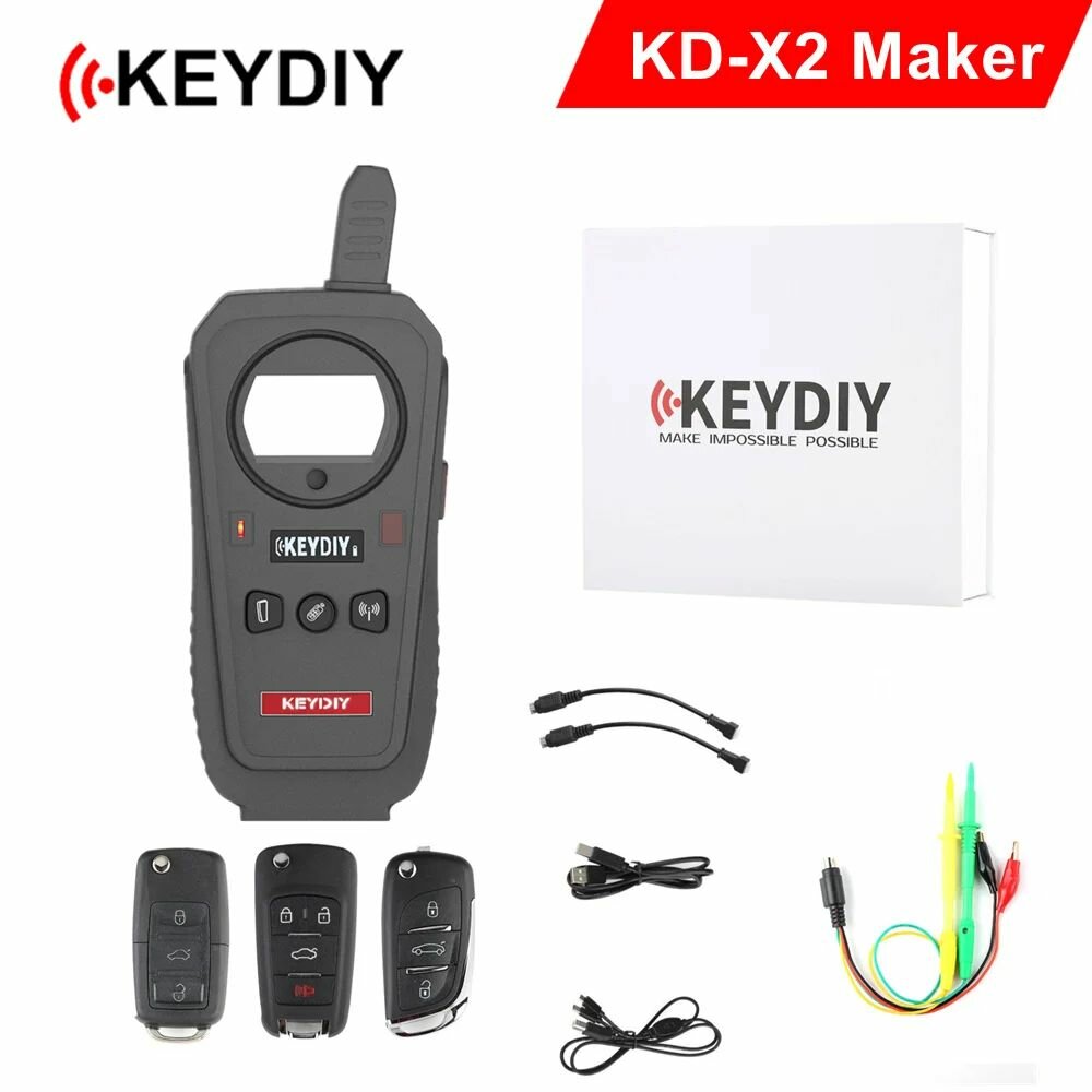 KEYDIY KD-X2 — генератор пультов и клонер транспондеров ID48 (96bit) для автомобильных ключей, Bluetooth, OLED, USB