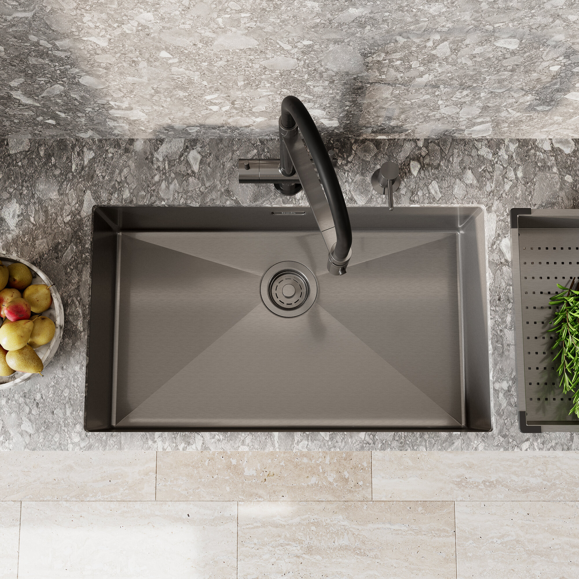 Мойка IDDIS Edifice EDI74G0i77 нержавеющая сталь универсального монтажа графит 740*440