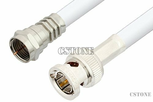 75 Ohm BNC штыревой к 75 Ом F штыревой кабель используя 75 Ом RG59-WHITE коаксиальный