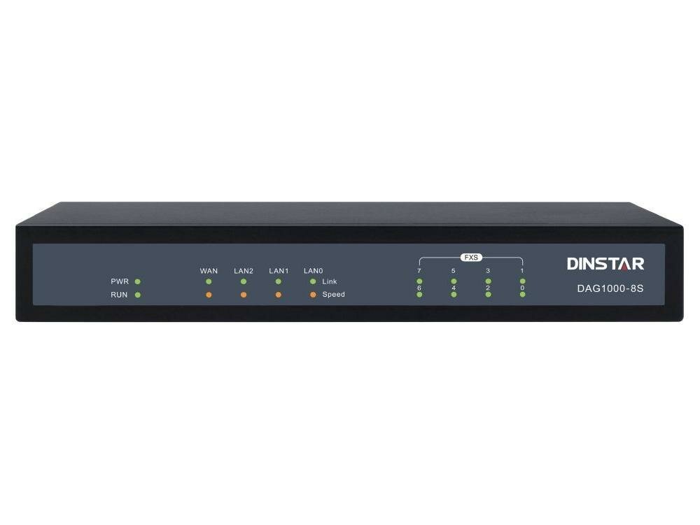 Шлюз IP Dinstar DAG1000-8S, черный
