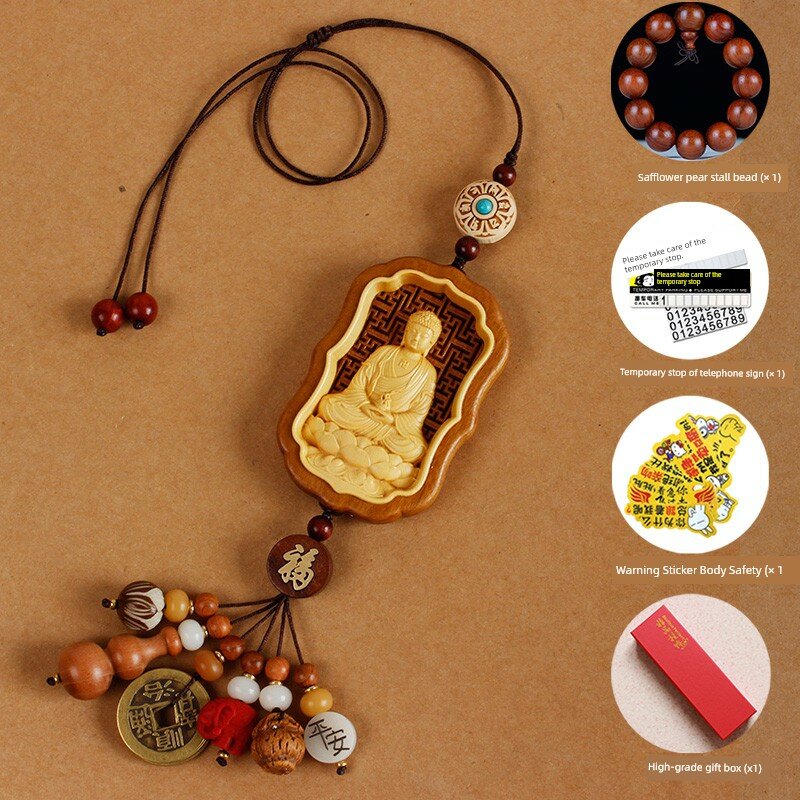 Подвеска для автомобиля из самшита «Будда», новая модель 2026 года, высококачественное украшение для салона автомобиля,