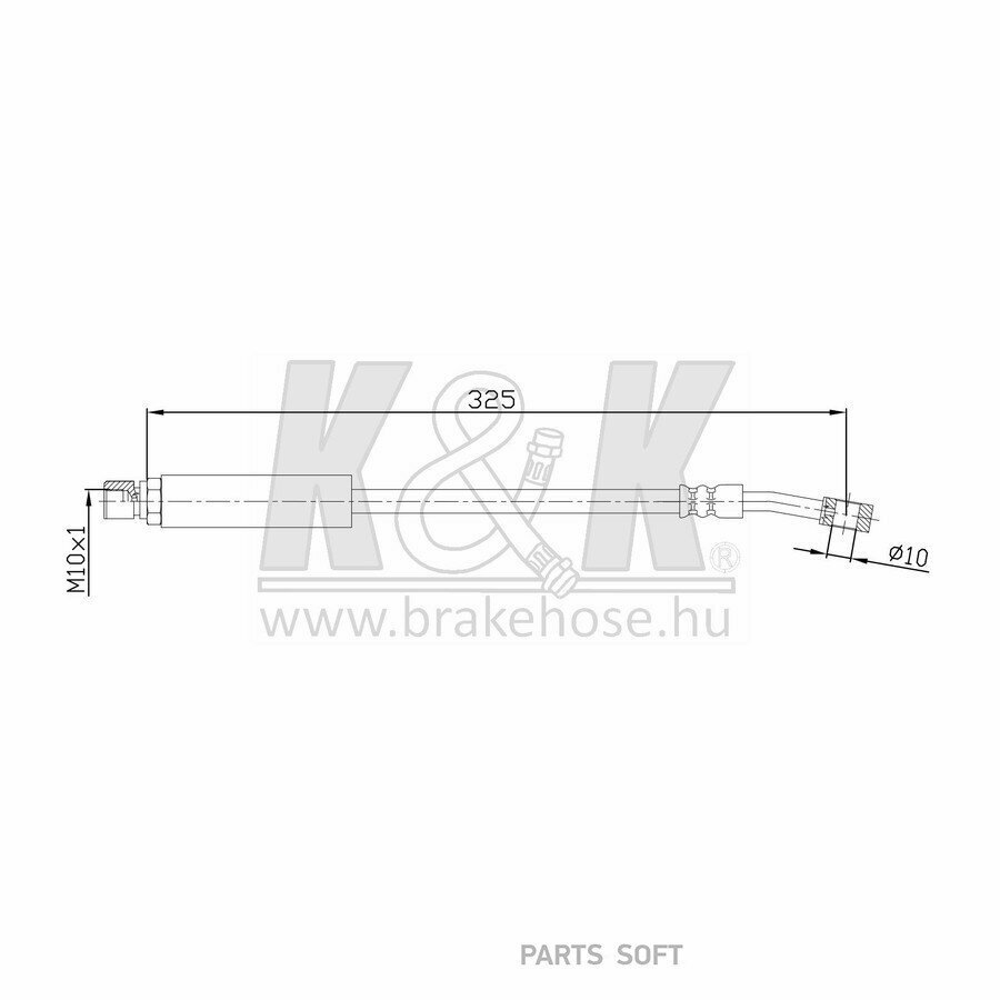 FT4679 K&K Тормозной шланг K&K FT4679 | цена за 1 шт