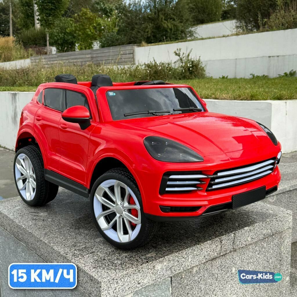 Детский электромобиль Porsche Cayenne 24V 2WD 250W красный, для детей от 3 лет