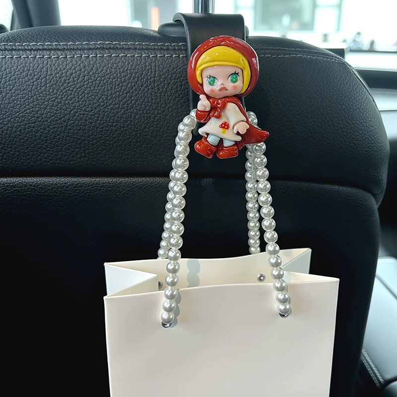 Автомобильный крючок для спинки сиденья с дизайном Jasmine — красный комбо, скрытая установка