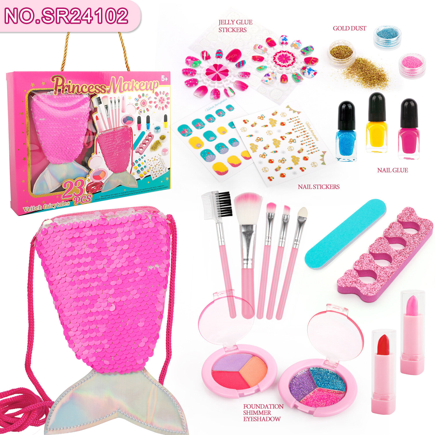 Разнообразие детских наборов для маникюра и макияжа, имитация детской косметики, игрушки для создания маникюра своими руками и ролевых игр.