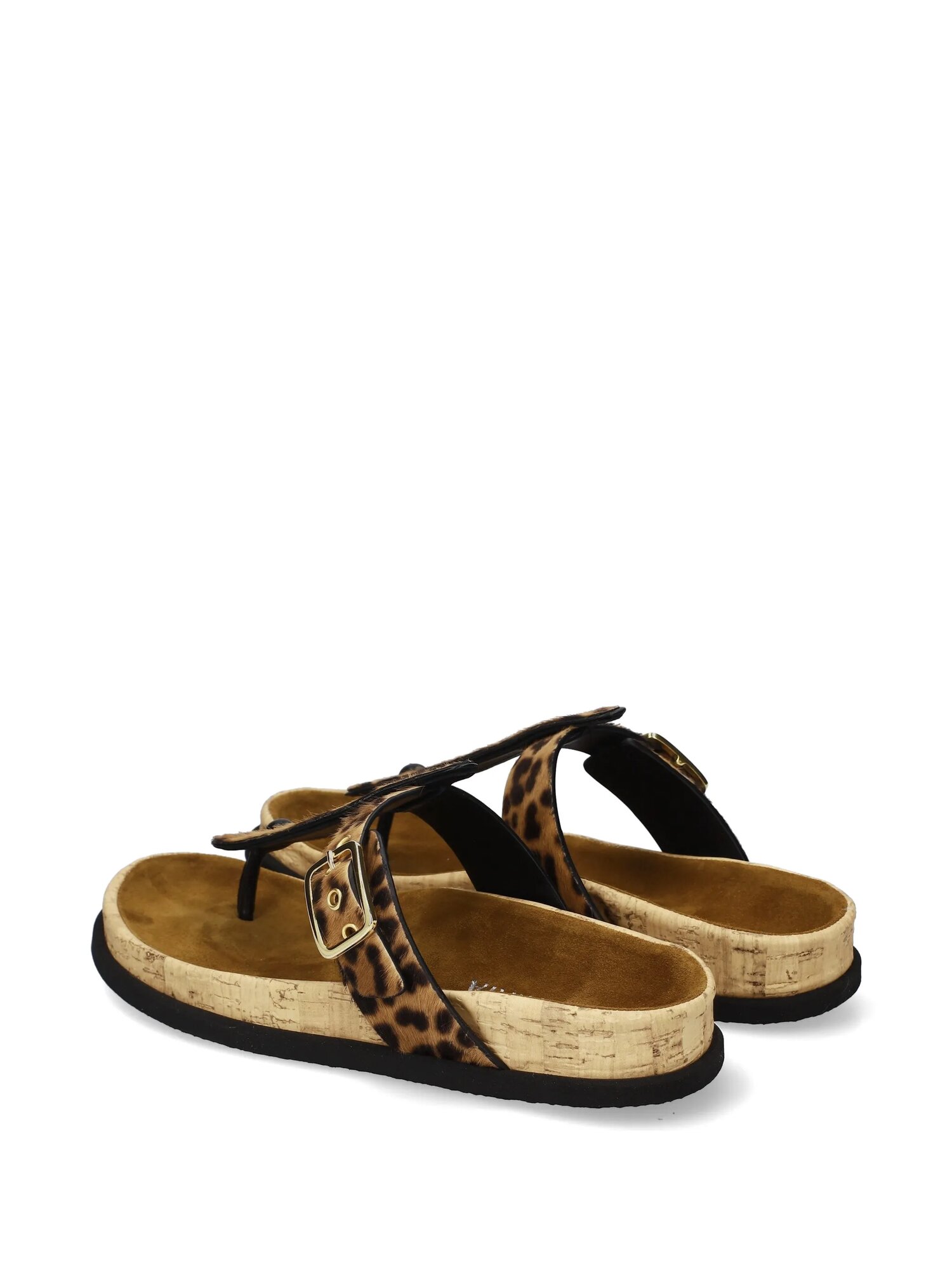 Сандалии PREMIATA Leopard-print buckle sandals, размер 37 EU — фото 1