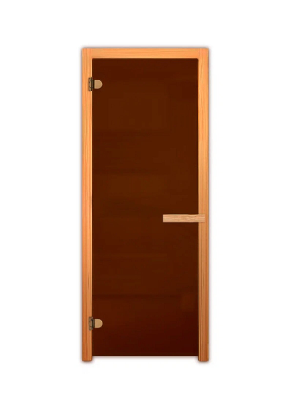 Дверь стекло Бронза Матовая 170х70 (6мм, 2 петли 716 GB) (хвоя) новая левая