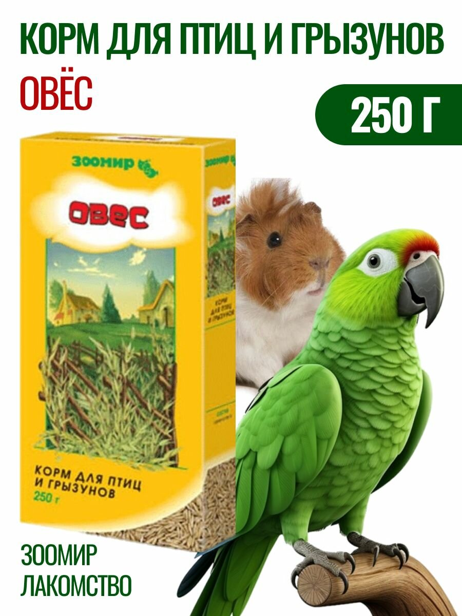Зоомир Овес Корм для птиц и грызунов 250г