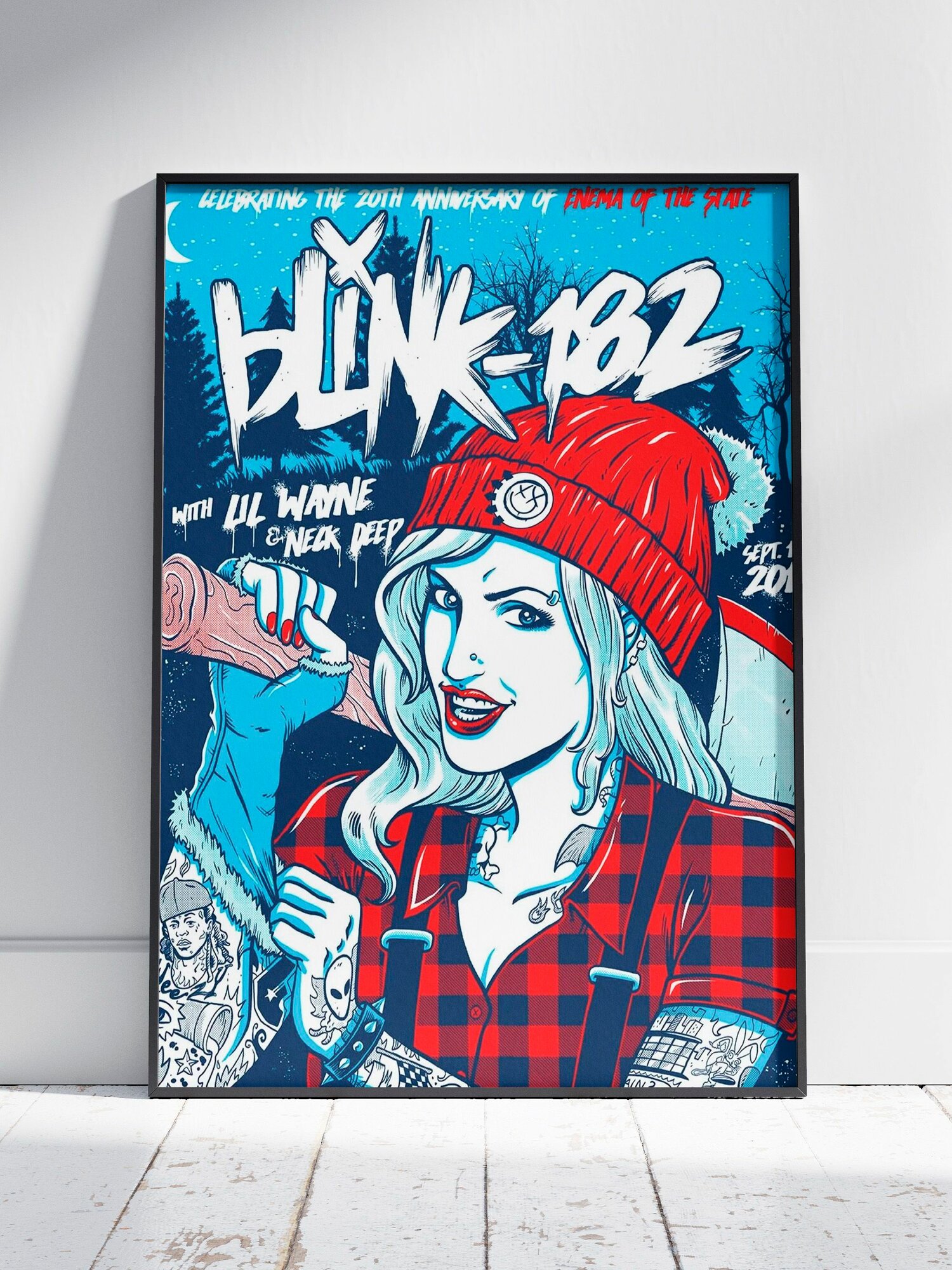 Плакат на стену для интерьера Блинк 182 (Blink 182 35) - Постер по музыке и артисту формата A4 (21x30 см)