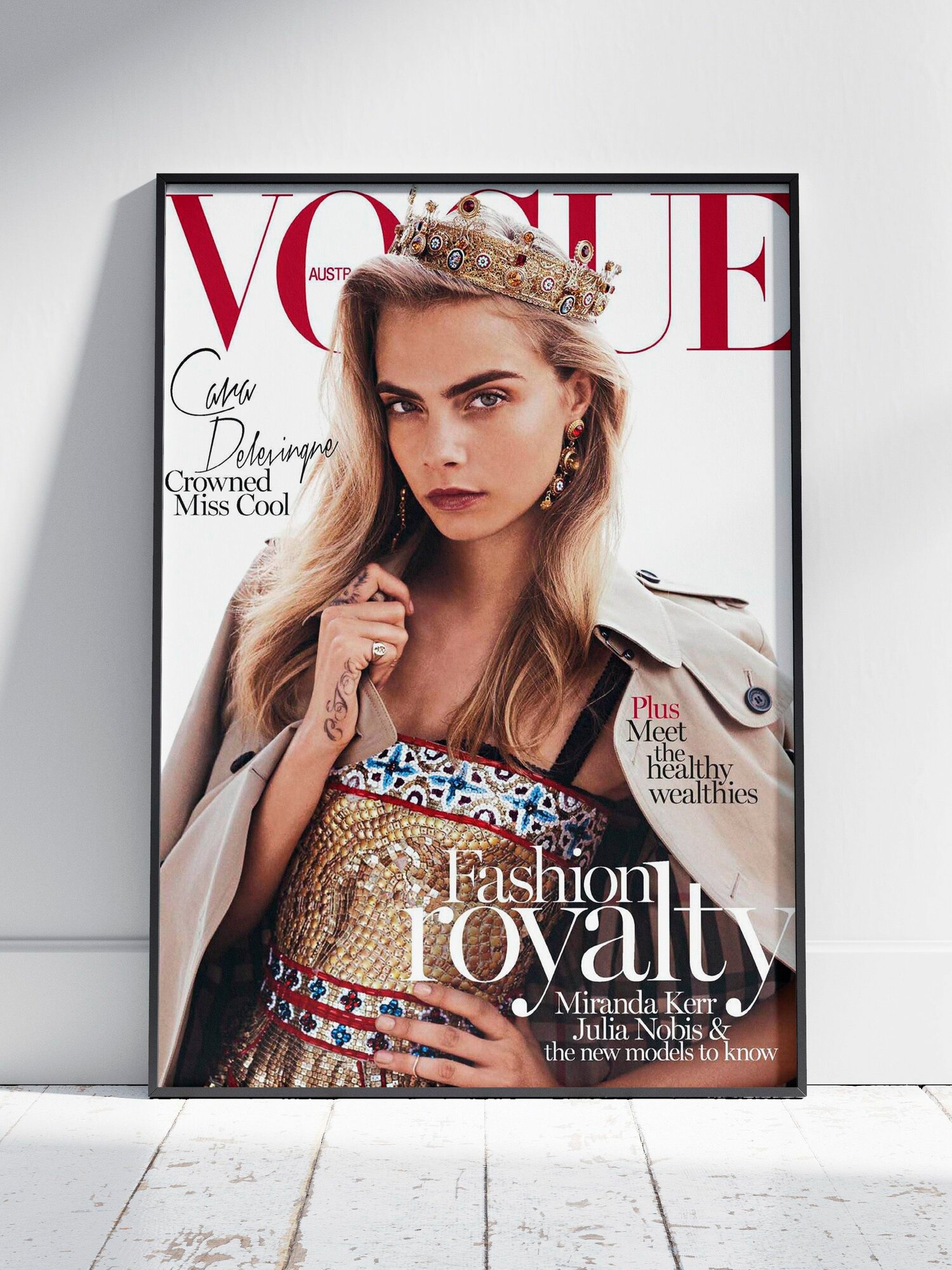 Плакат на стену для интерьера Кара Делевинь (Cara Delevingne 16) - Постер по модели, бренду и моде формата A4 (21x30 см)