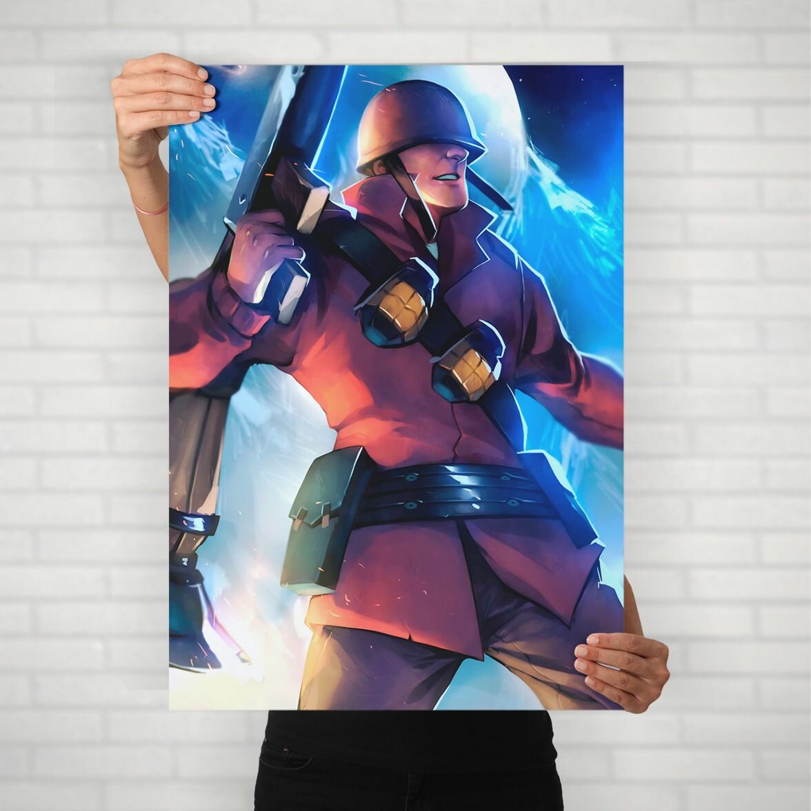 Плакат на стену для интерьера Team Fortress 2 (Солдат 5) - Постер по игре формата А2 (42x60 см)