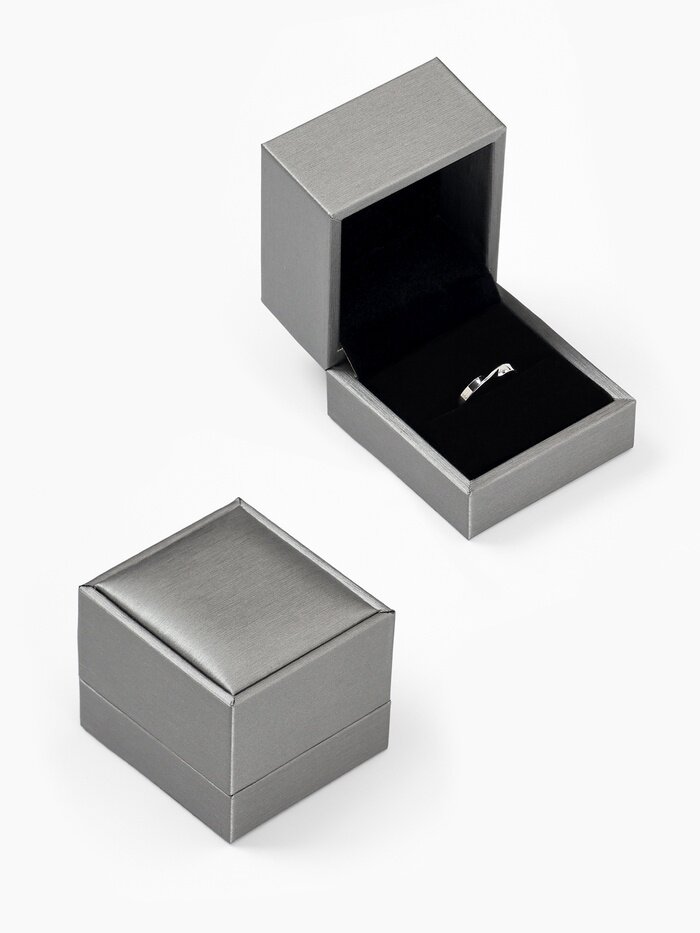 Футляр под кольцо «Квадро» классический, 6.5×6×5.5 см, серый
