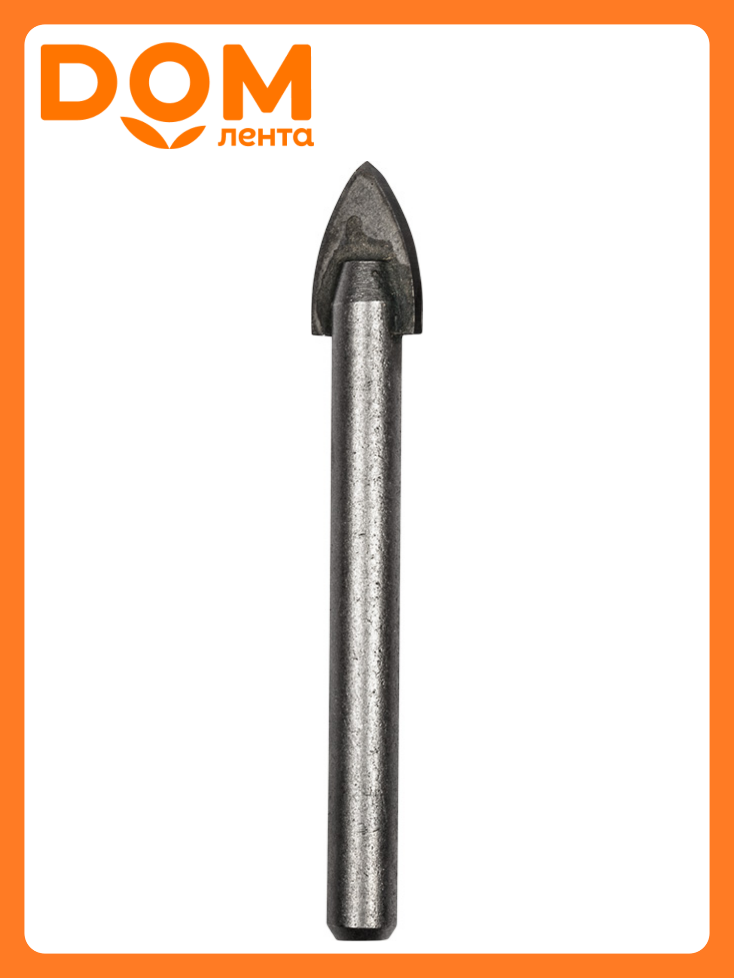 Сверло по стеклу и керамике 12 мм, 2 грани, цилиндр. хвостовик Kranz