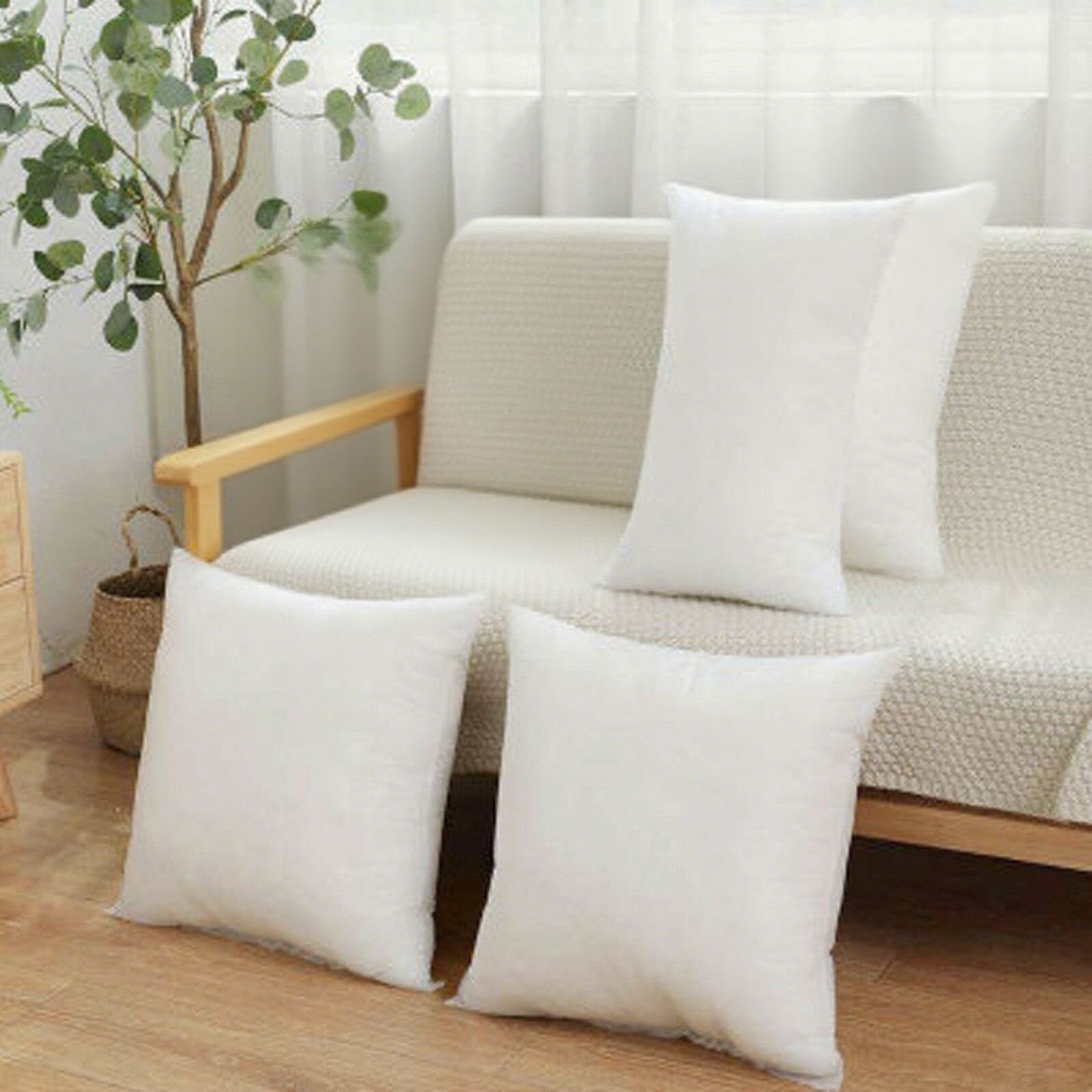 Подушка декоративная 35x35 см, белая, 1 шт