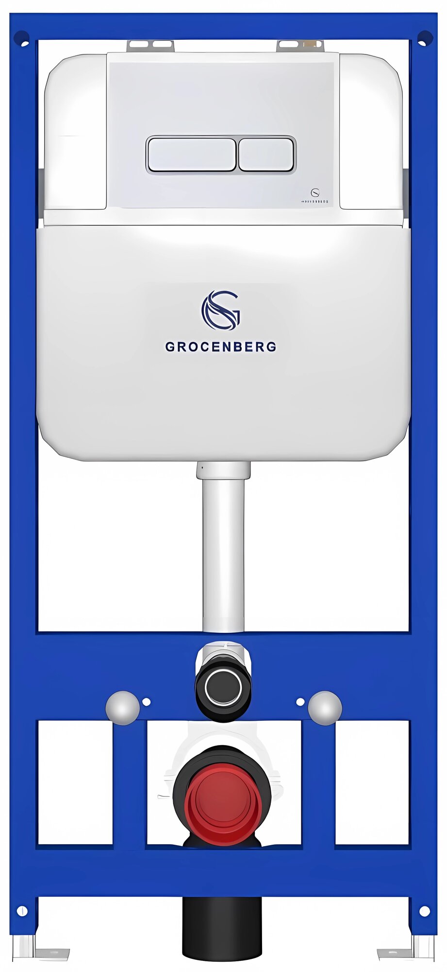 Инсталляция для унитаза с кнопкой для смыва Grocenberg GS3050-KP3060W Белый