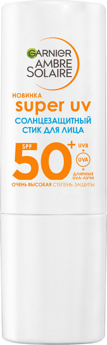 Стик для лица Garnier Ambre Solaire солнцезащитный SPF50+, 9мл