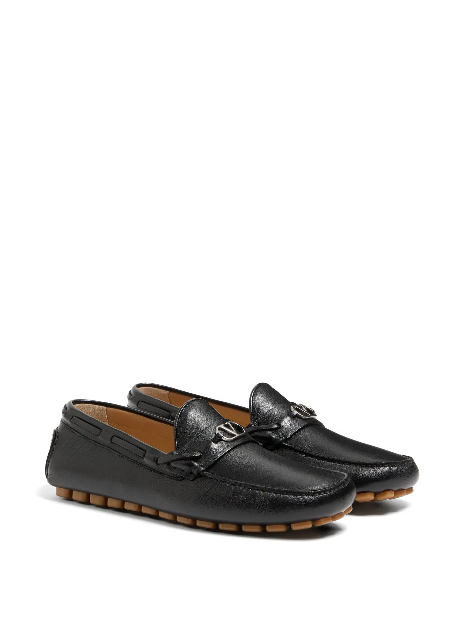 Лоферы Valentino Driver Fastaway buffalo loafers, размер 43, черный — фото 1