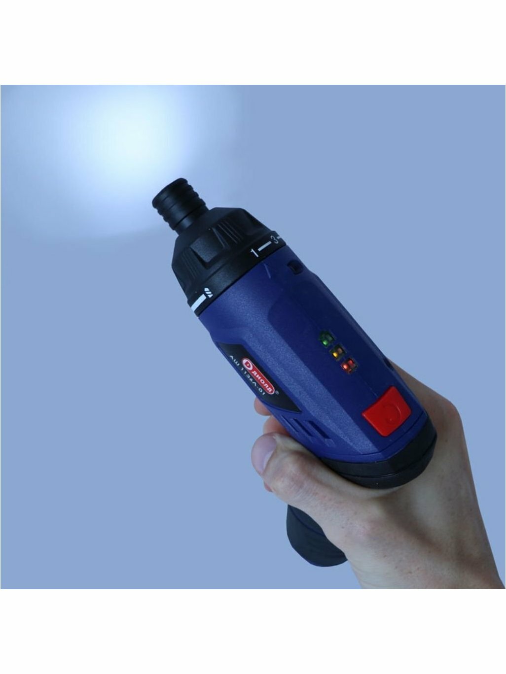 Дрель-шуруповерт аккумуляторный Диолд АШ-1136 Л-01, 3.6 В, 1.5 Ач, угловой, с подсветкой, для дома и ремонта, синий