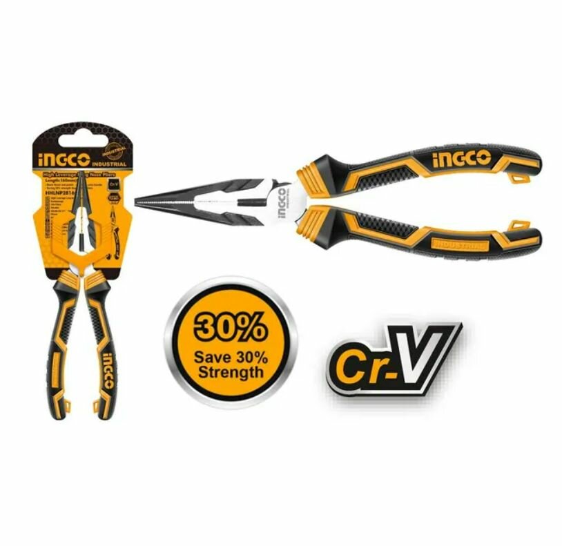 Длинногубцы INGCO Industrial 160мм HHLNP28160