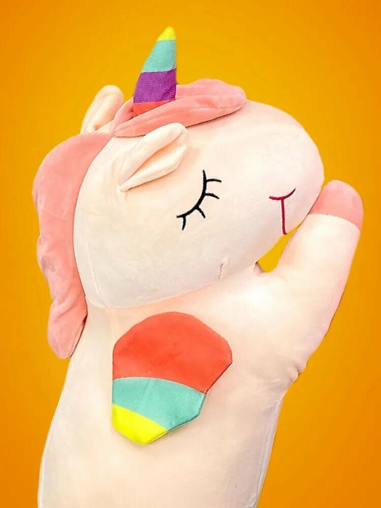 Мягкая игрушка Totty toys единорог пони с пледом, розовый, 60 см