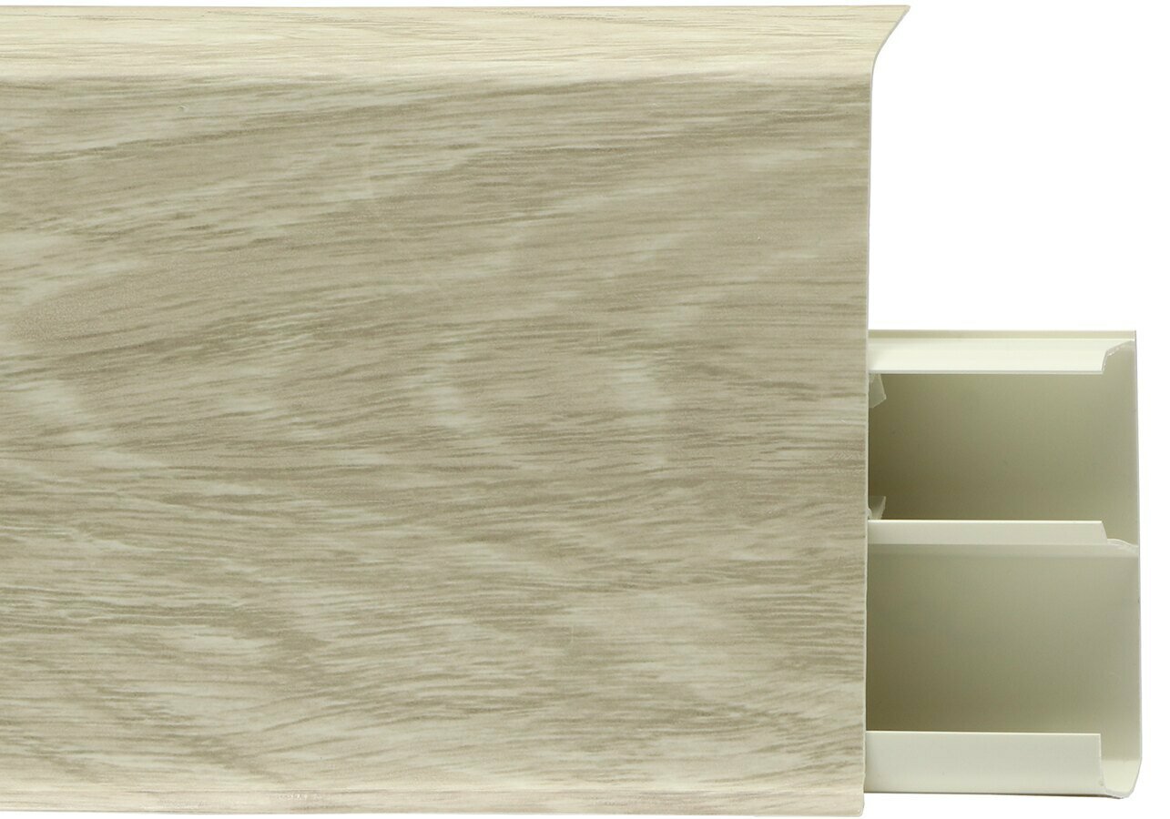 Плинтус пластиковый Winart Quadro 100 мм Дуб Рене 326, 1 шт.