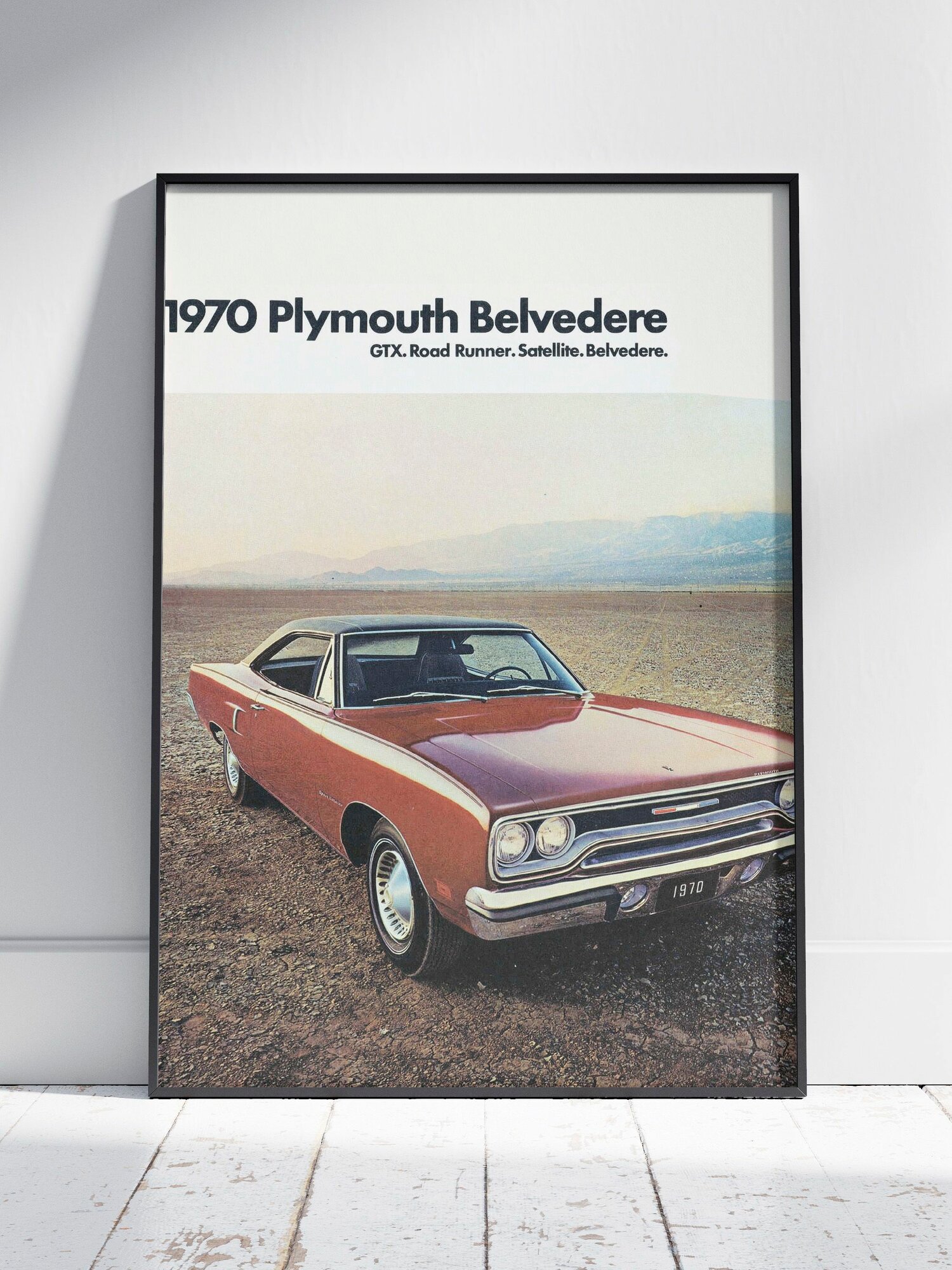 Плакат на стену для интерьера Авто и Мото (Плимут Бельведер - Plymouth Belvedere) - Постер по транспорту формата A4 (21x30 см)