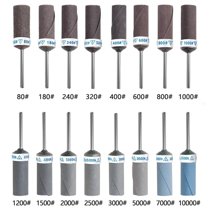 Наждачный стержень для ювелирных инструментов 80~10000# 1pcs, 2.35mm Shank, 15pcs(180-10000grit)