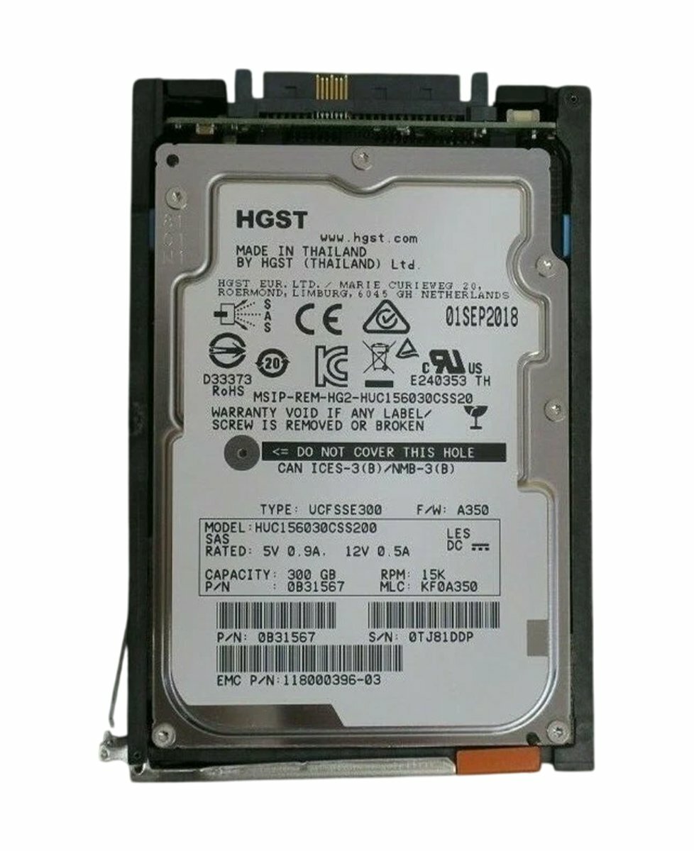 Жесткий диск EMC V3-2S15-300 300Gb SAS 2,5" HDD