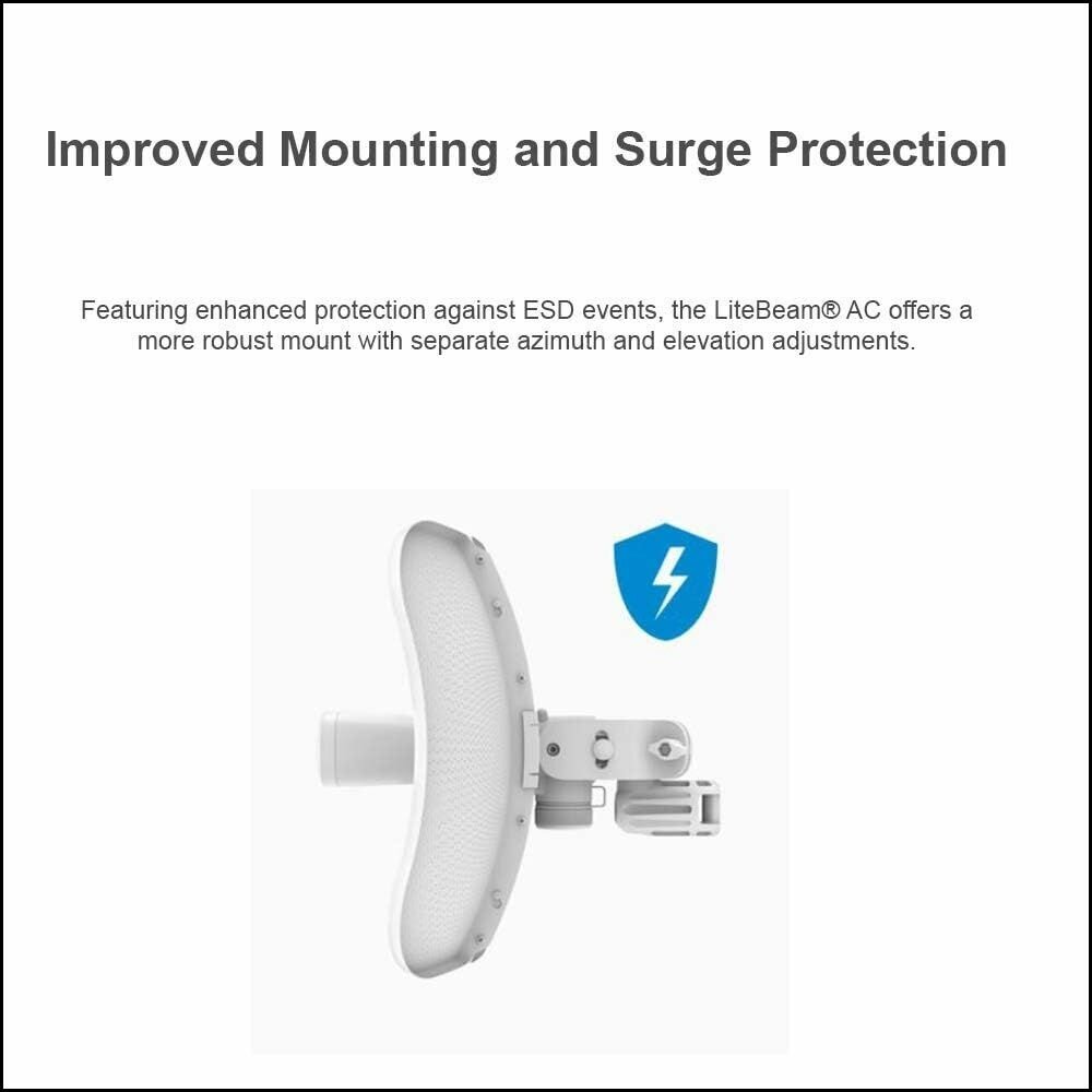 Эксклюзивный усилитель сотового сигнала Ubiquiti UBNT LBE5acGen2, антенна 5 ГГц 23dBi с поддержкой MIMO 2x2 и пропускной способностью от 450 Мбит/с